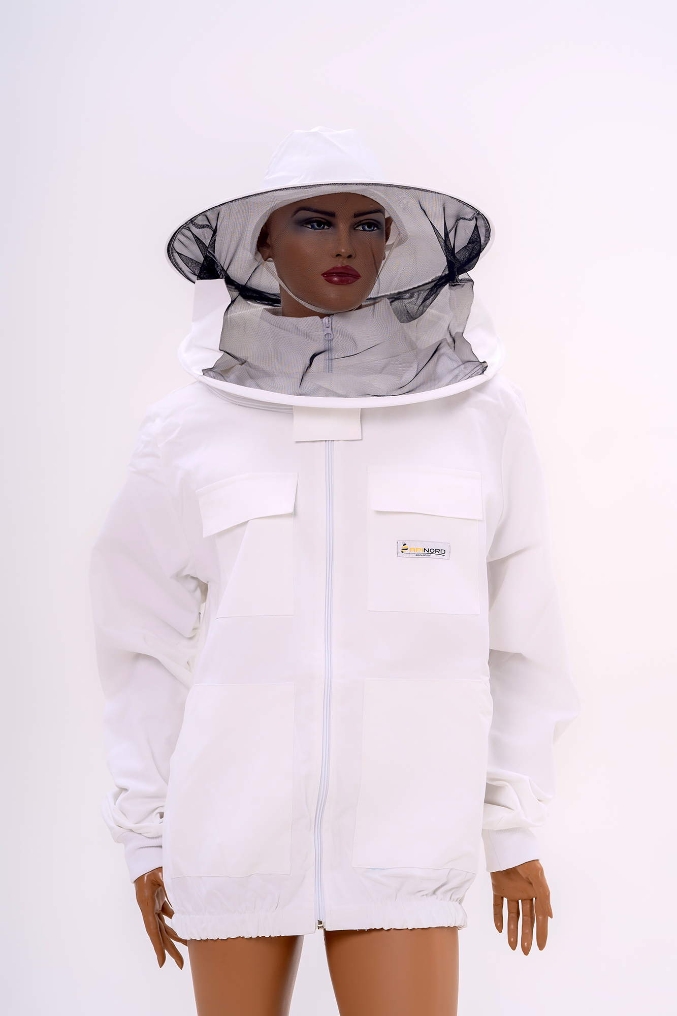 Îmbrăcăminte apicolă: Camașă Apicola Albă cu Fermoar